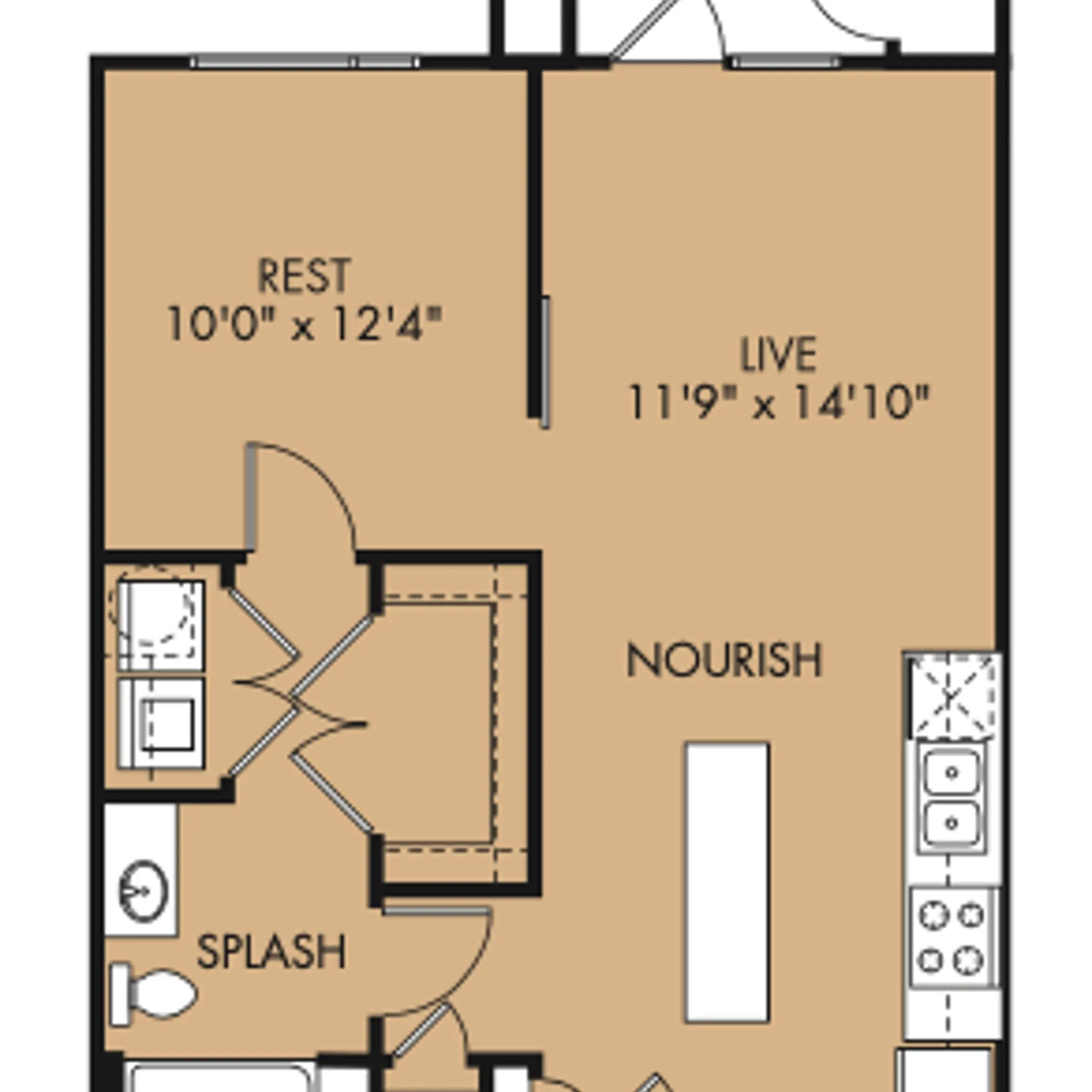 Unit 3011 - 1x1 700 sf Classic (A5x) | Bridge at Midtown Commons